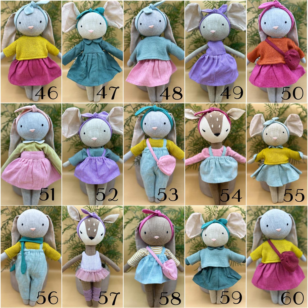 Stuffed Animal Clothes: Seasonal Outfits for Dolls & Plush Toys - Etsy