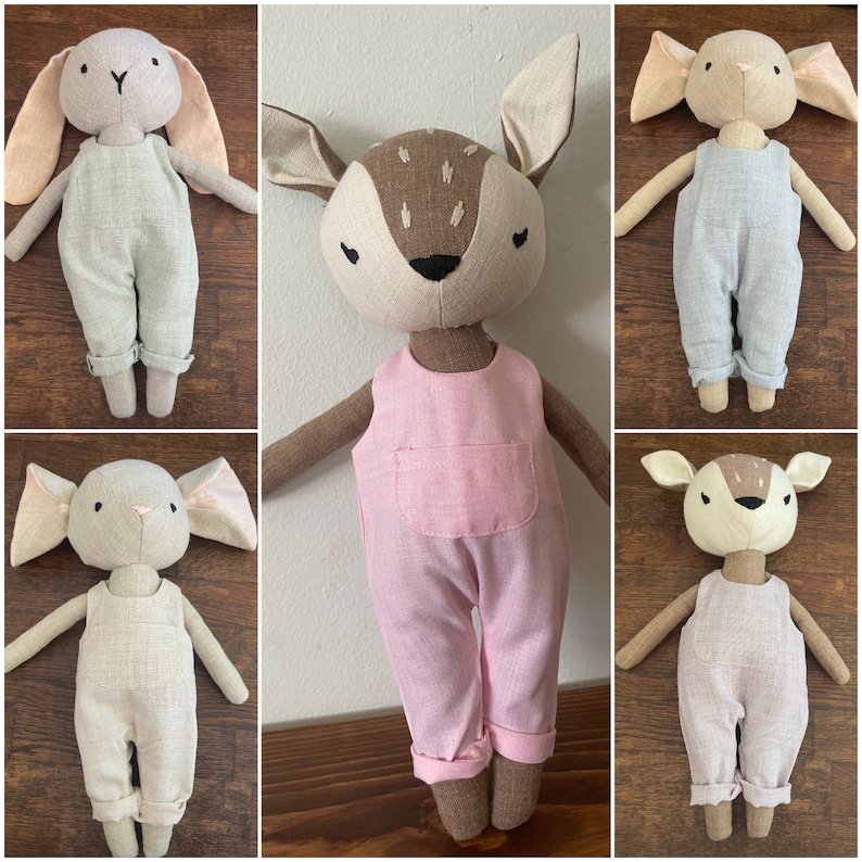 Premium Linen Heirloom Stuffed Animal Toys Woodland Art - Etsy
