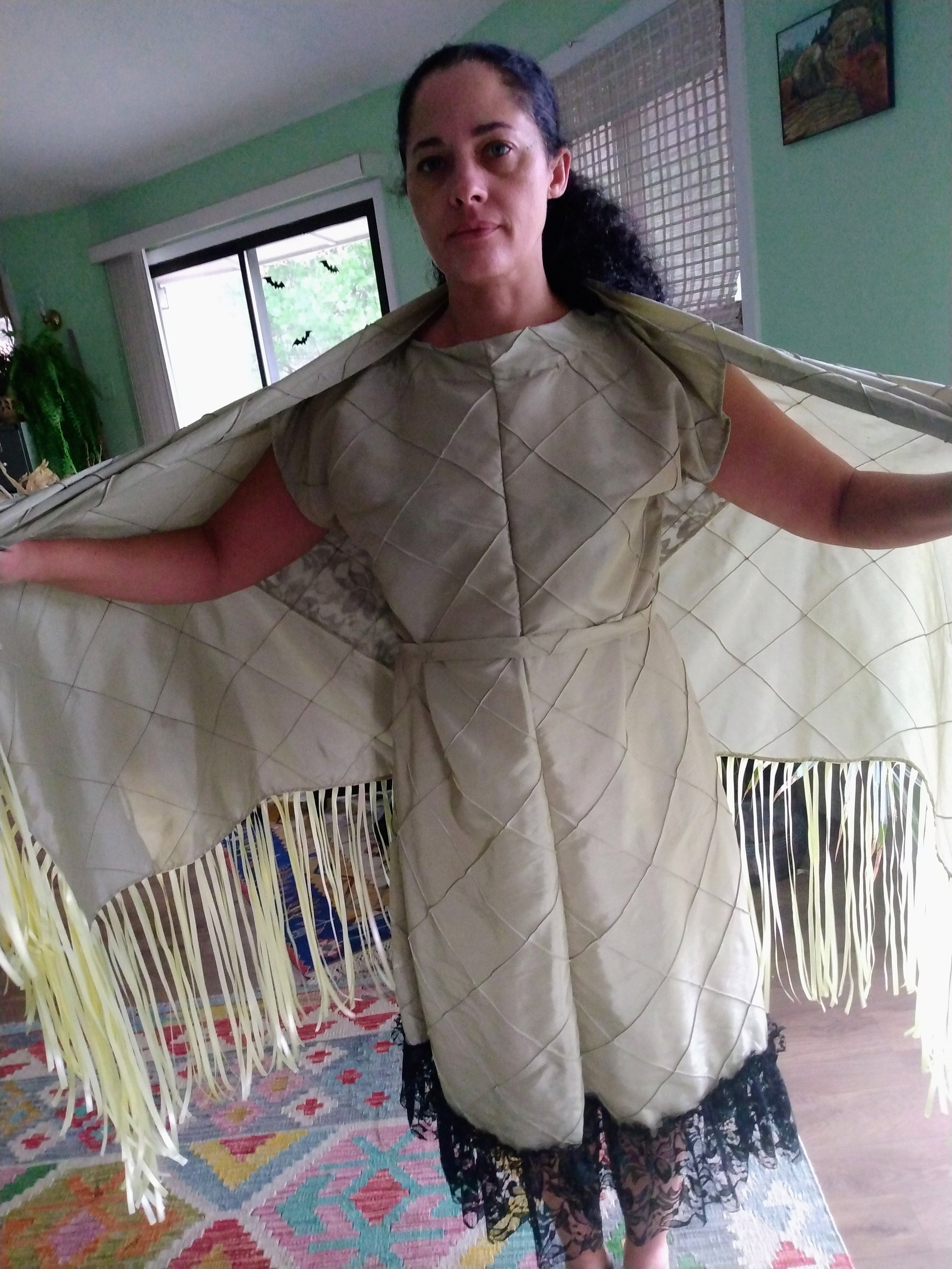Native American Pow Wow Regalia Fancy Dancy Dress and Shawllt Green ...