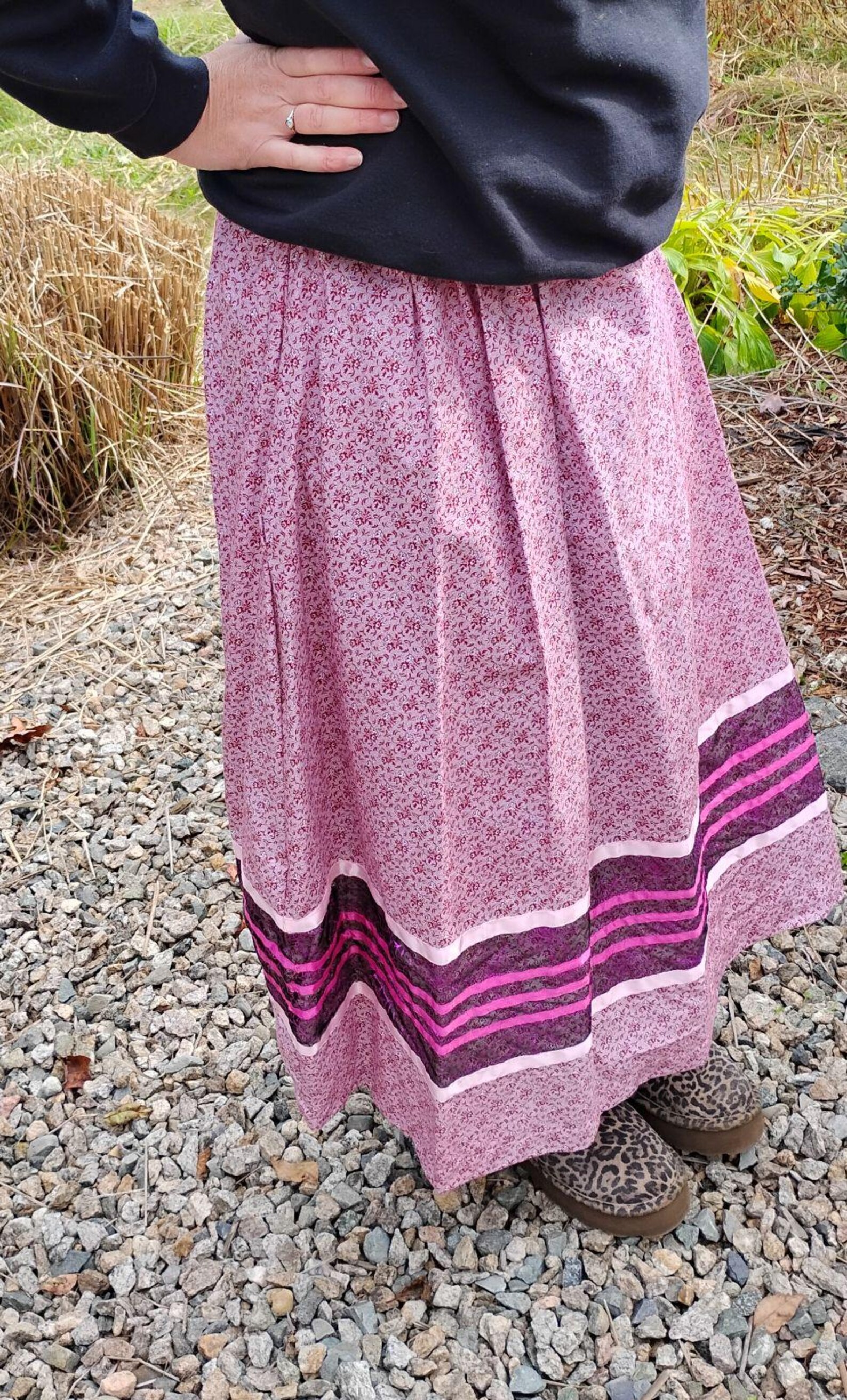 Native American Pow Wow Regalia Women's Pink Sml Floral Design Pink and ...