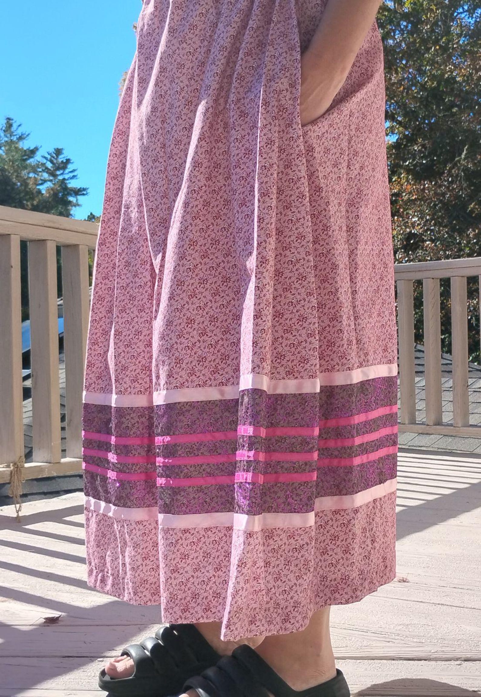 Native American Pow Wow Regalia Women's Pink Sml Floral Design Pink and ...