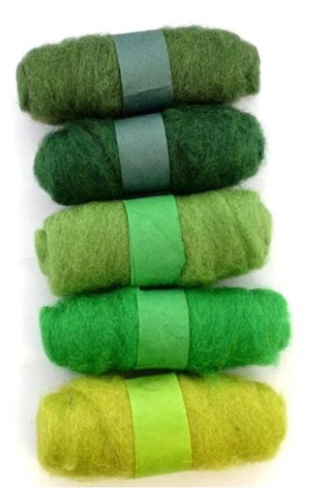 Felting Fibre Pure Wool Felt Tops for Needle Felting Greens mix 2 - Etsy