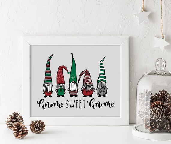 Handwritten Gnome Sweet Gnome Digital Download Print - Etsy