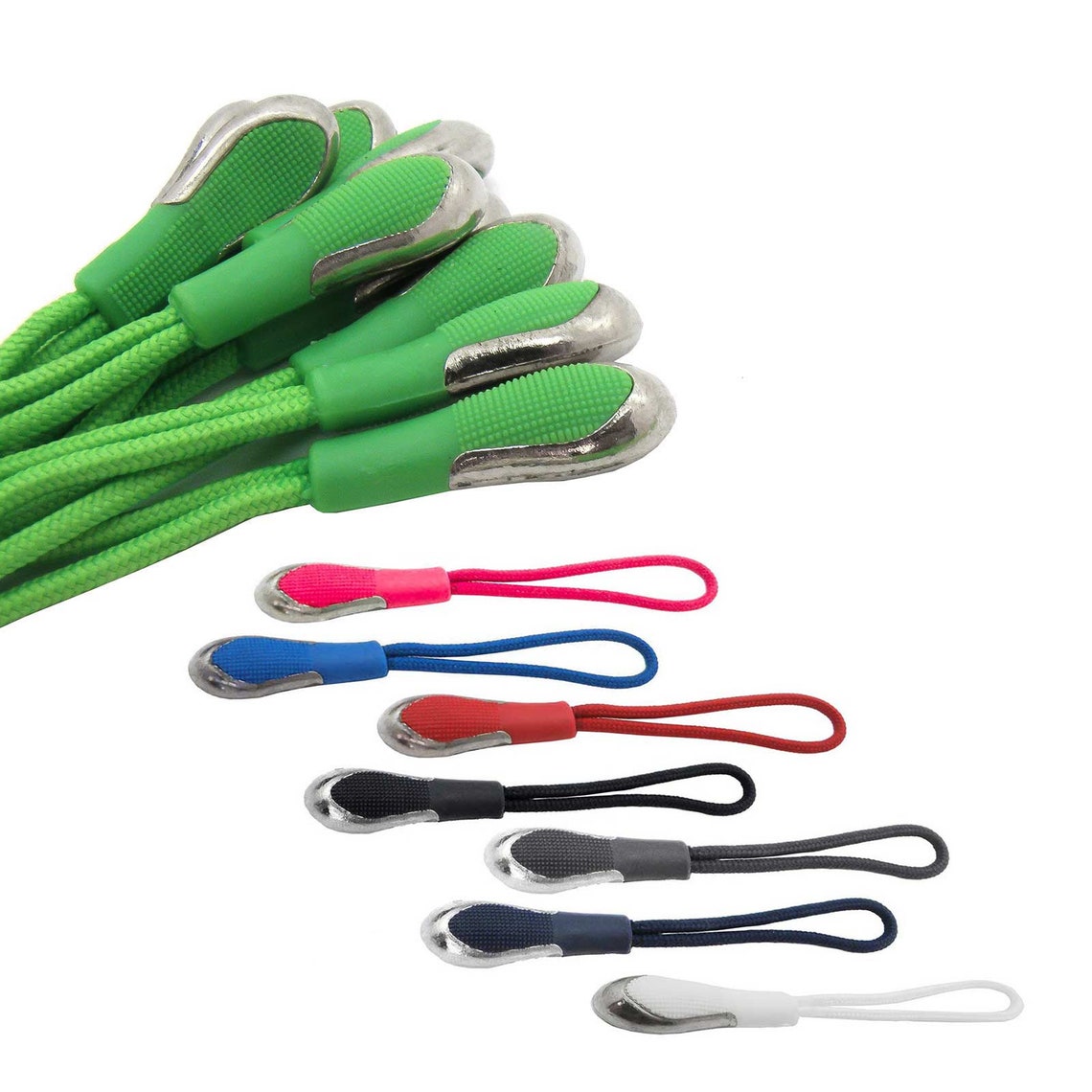 10 Zipper Loops Zipper Pendant Metal Hem Zipper Extension Pull | Etsy