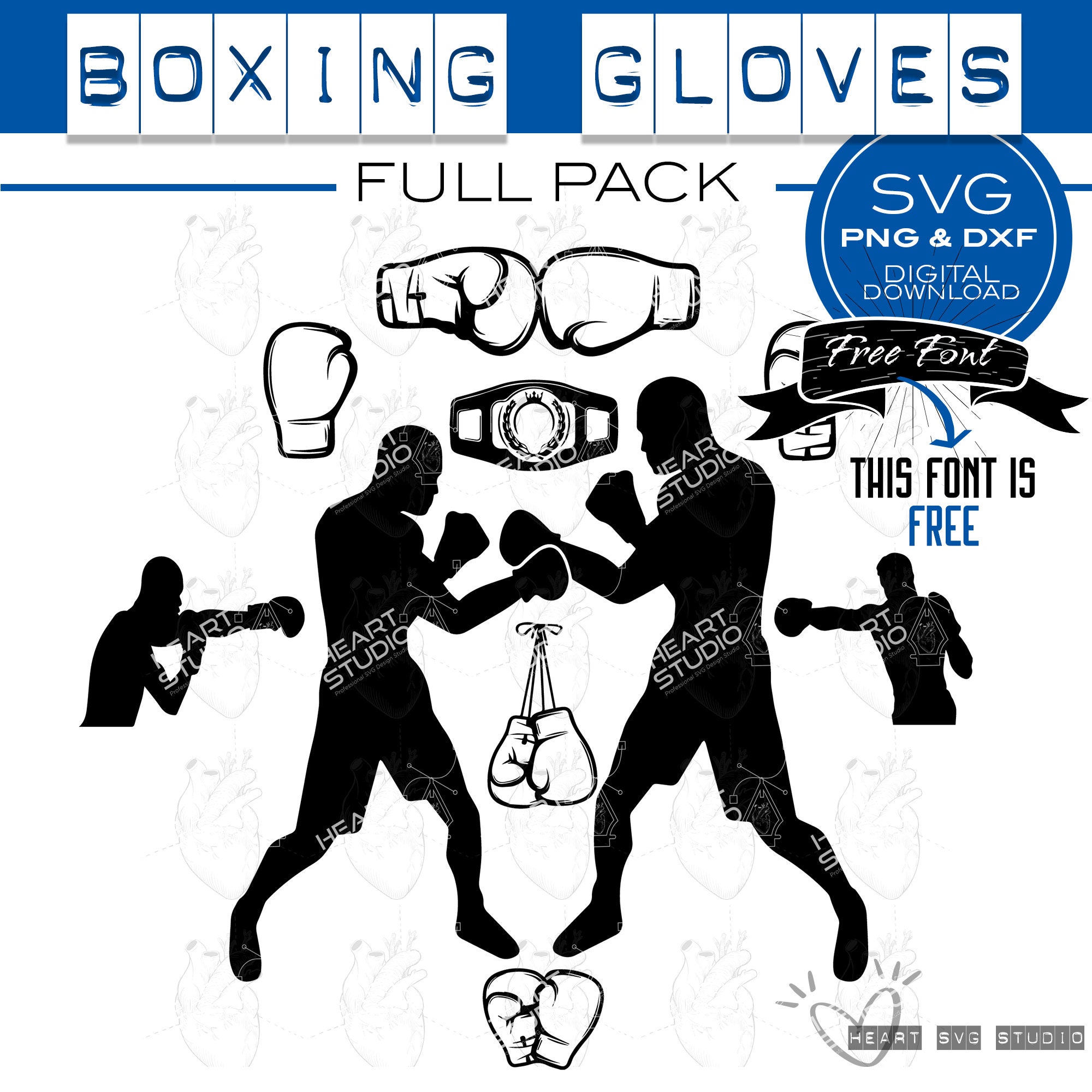 Boxing Gloves SVG, PNG, DXF Bundle (digital Download) - Etsy