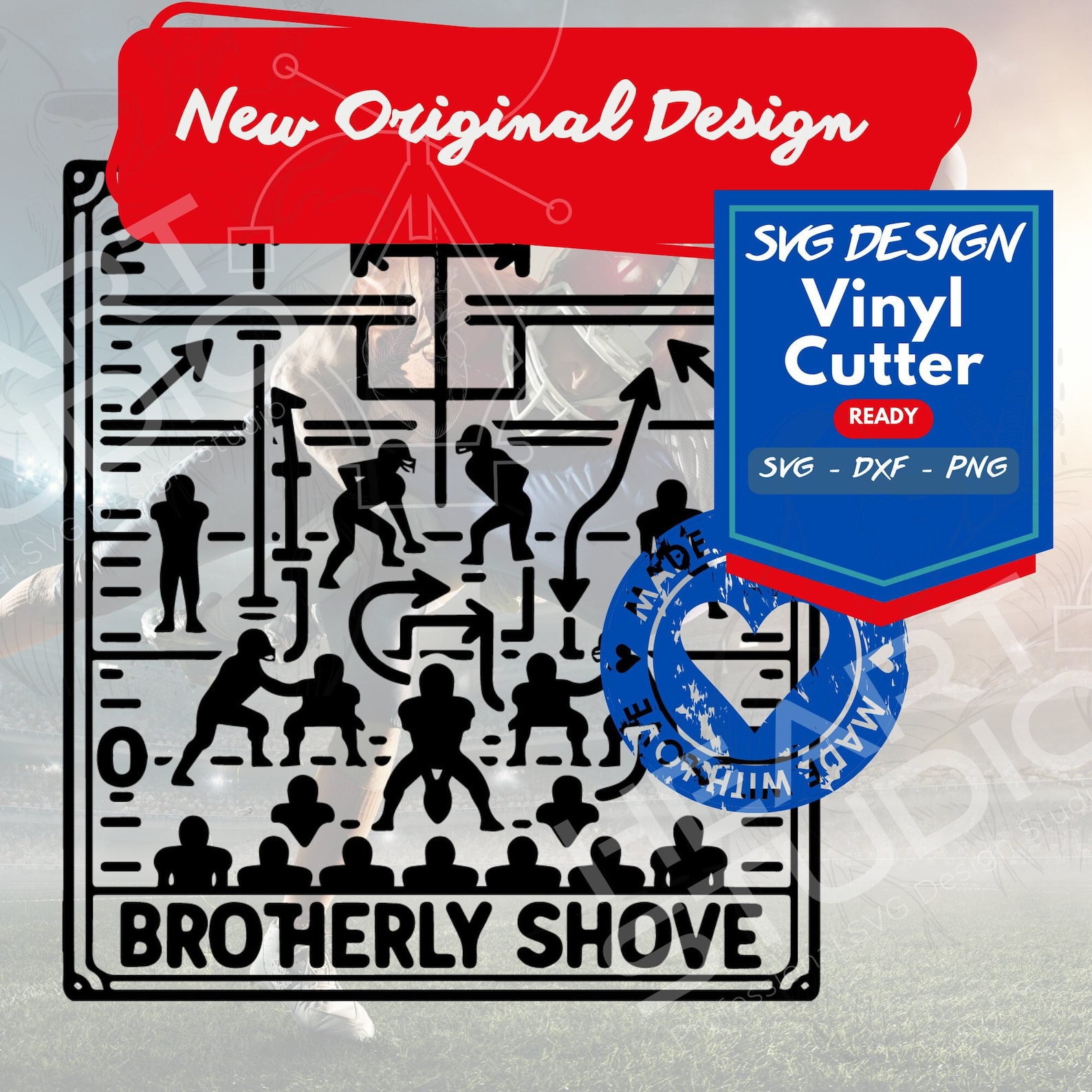 Brotherly Shove SVG Philly Eagles - Cricut | Cameo Compatible ...