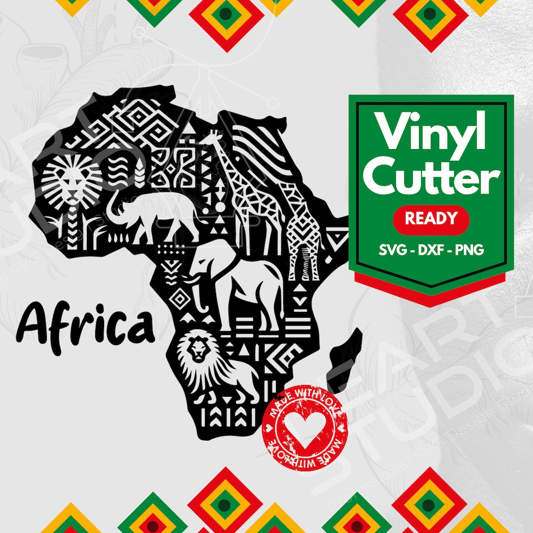 Africa Silhouette SVG | High-detail Vector Map | Compatible With Cricut ...