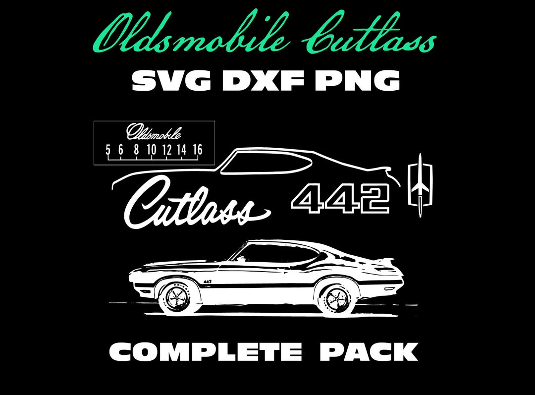 1970 Oldsmobile Cutlass 442 SVG DXF PNG File - Etsy