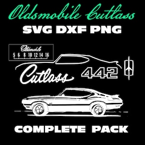 1970 Oldsmobile Cutlass 442 SVG DXF PNG File - Etsy