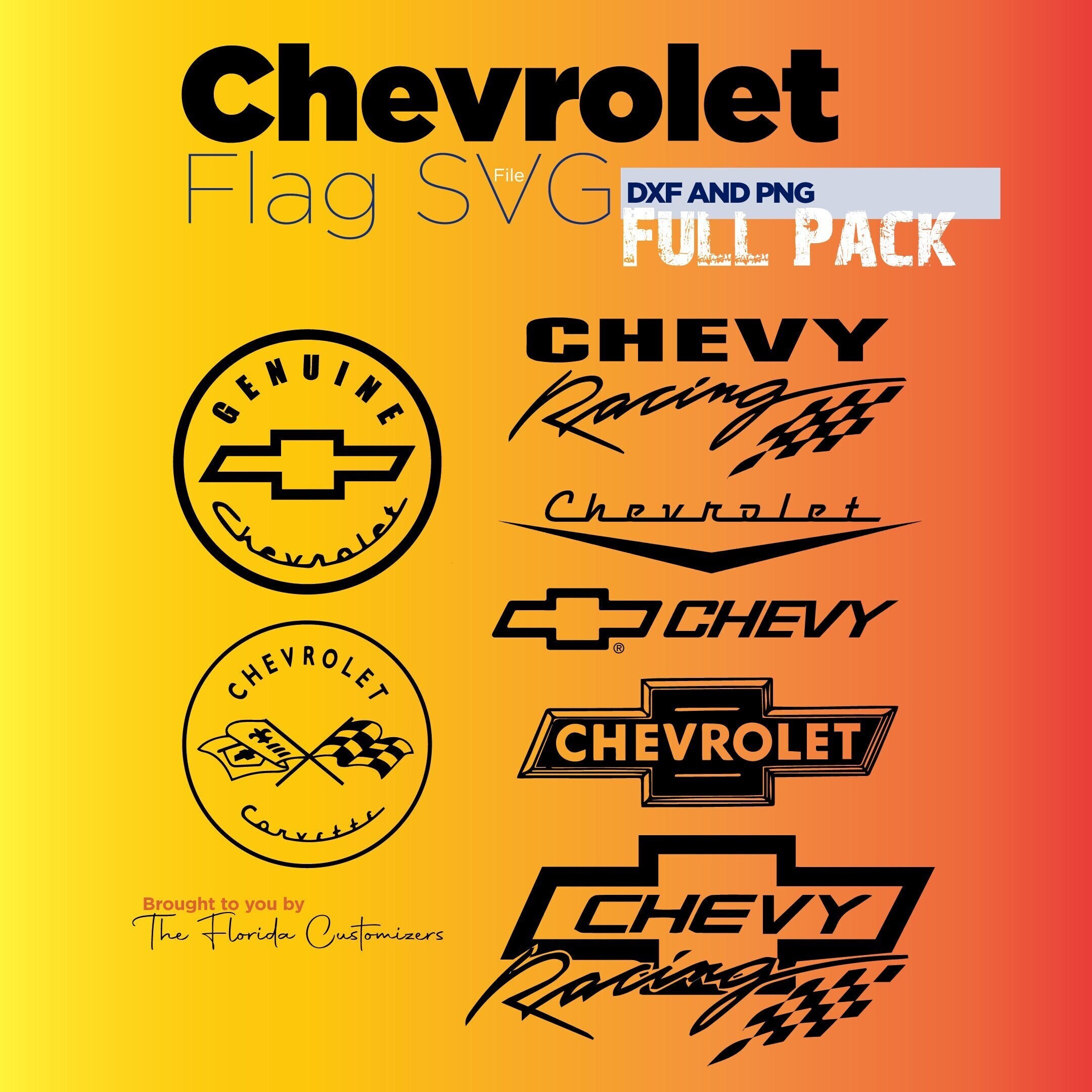 Chevrolet Flag SVG Dxf and Png Files Ready to Use on Cameo | Etsy Australia