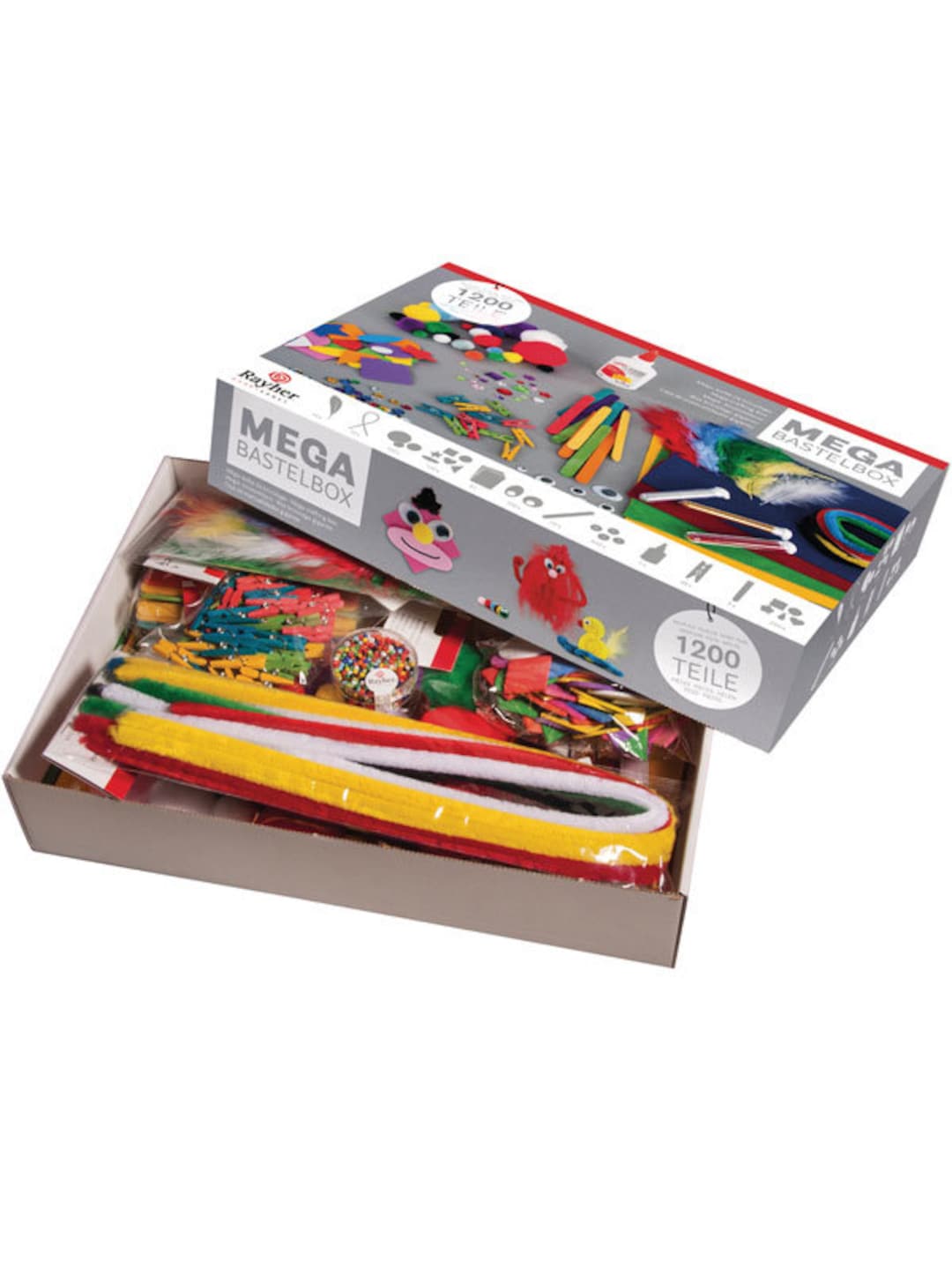 Mega Bastelbox Bastelset Für Kinder 1200 Teile Wackelaugen - Etsy