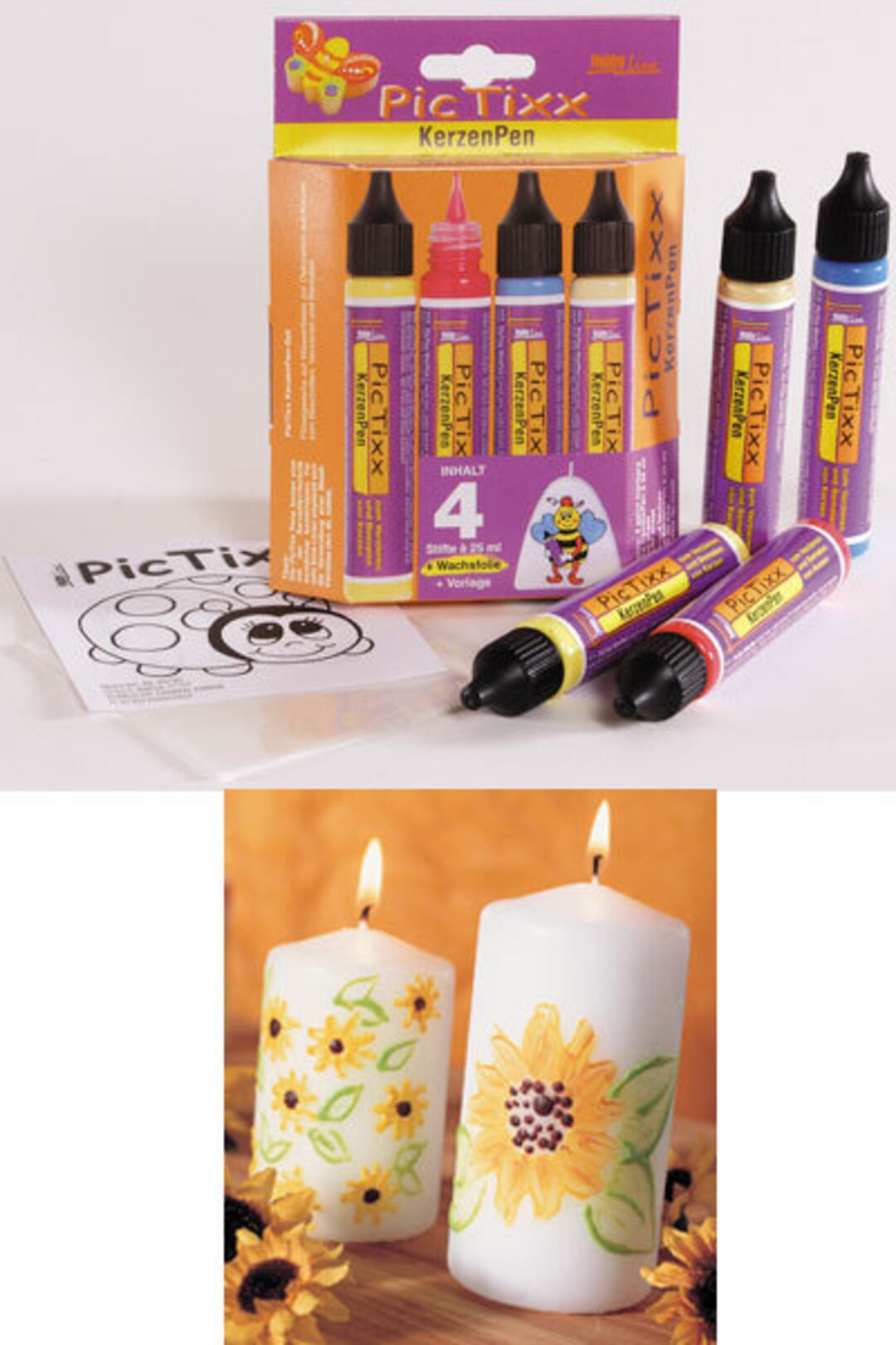Kerzen Candle Pen SET Pic Tixx 4 Stück Vorlage - Etsy