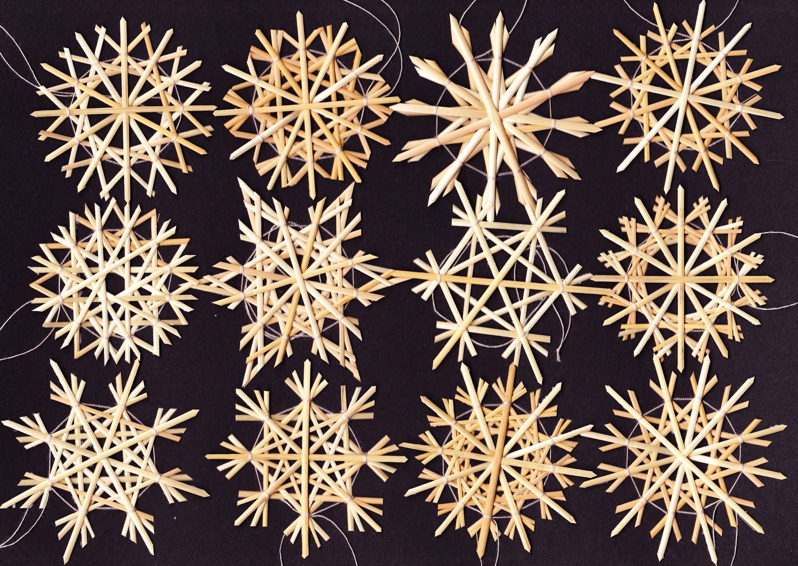 Straw stars: set of 12 small ones nature | Etsy