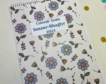 Welsh Language Calendar 2024 Calendr Cymraeg 2024 Calendr Wal Y Teulu ...