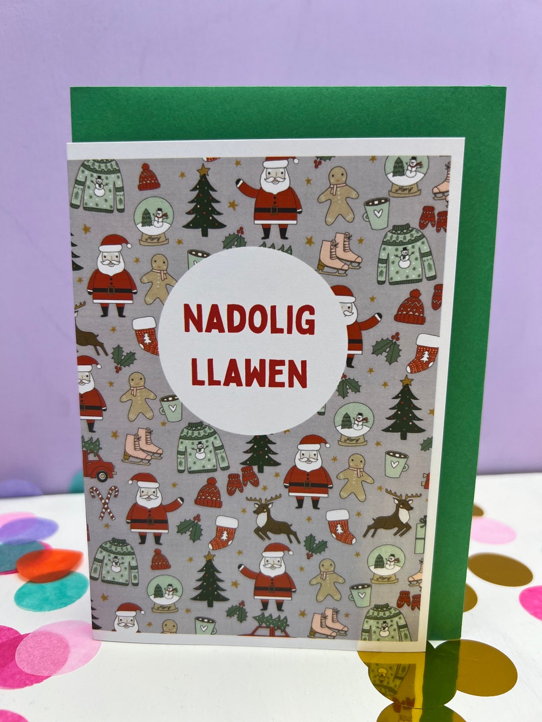 Carden Nadolig Ani-bendod Welsh Christmas Card - Etsy