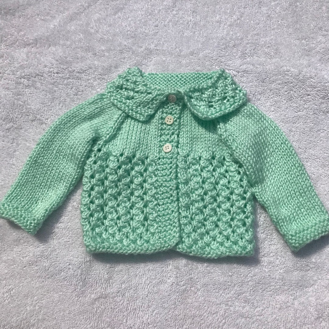 Green Newborn Sweater Jacket - Etsy