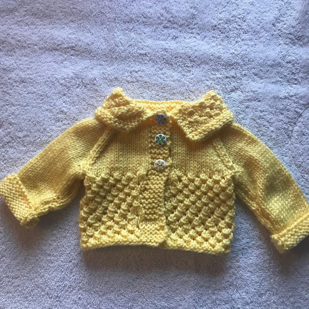Small Newborn Yellow Sweater/jacket - Etsy