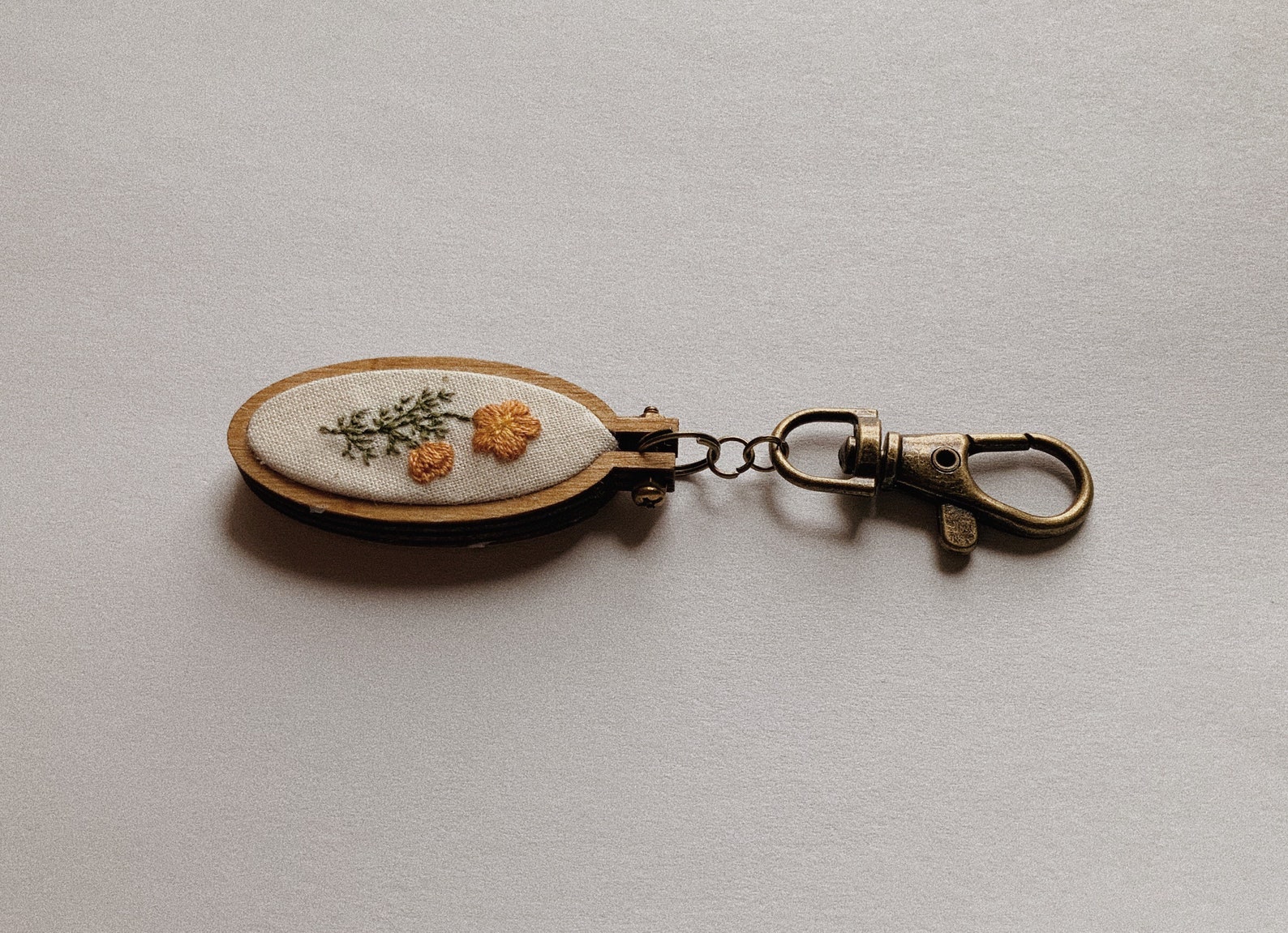Mini Poppy Flower Embroidery Keychain - Etsy
