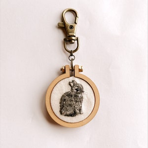 Custom Pet Embroidery Keychain - Etsy