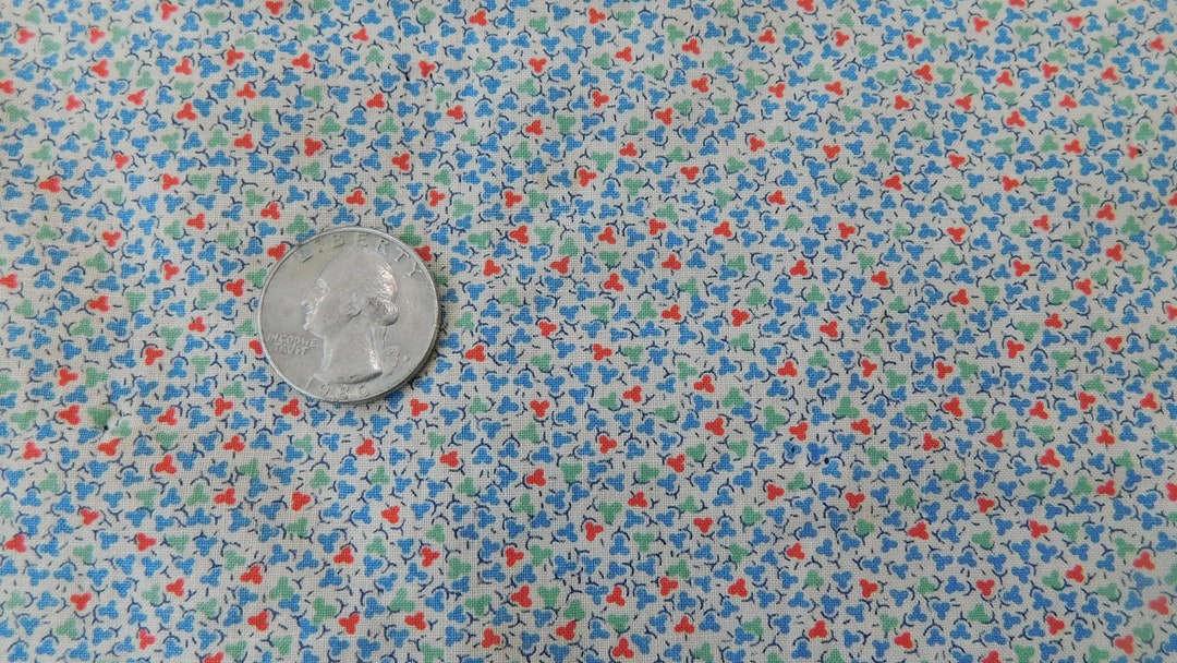 Very Early, Turn of the Century, Calico Quilt Backing, Fair Condition ...