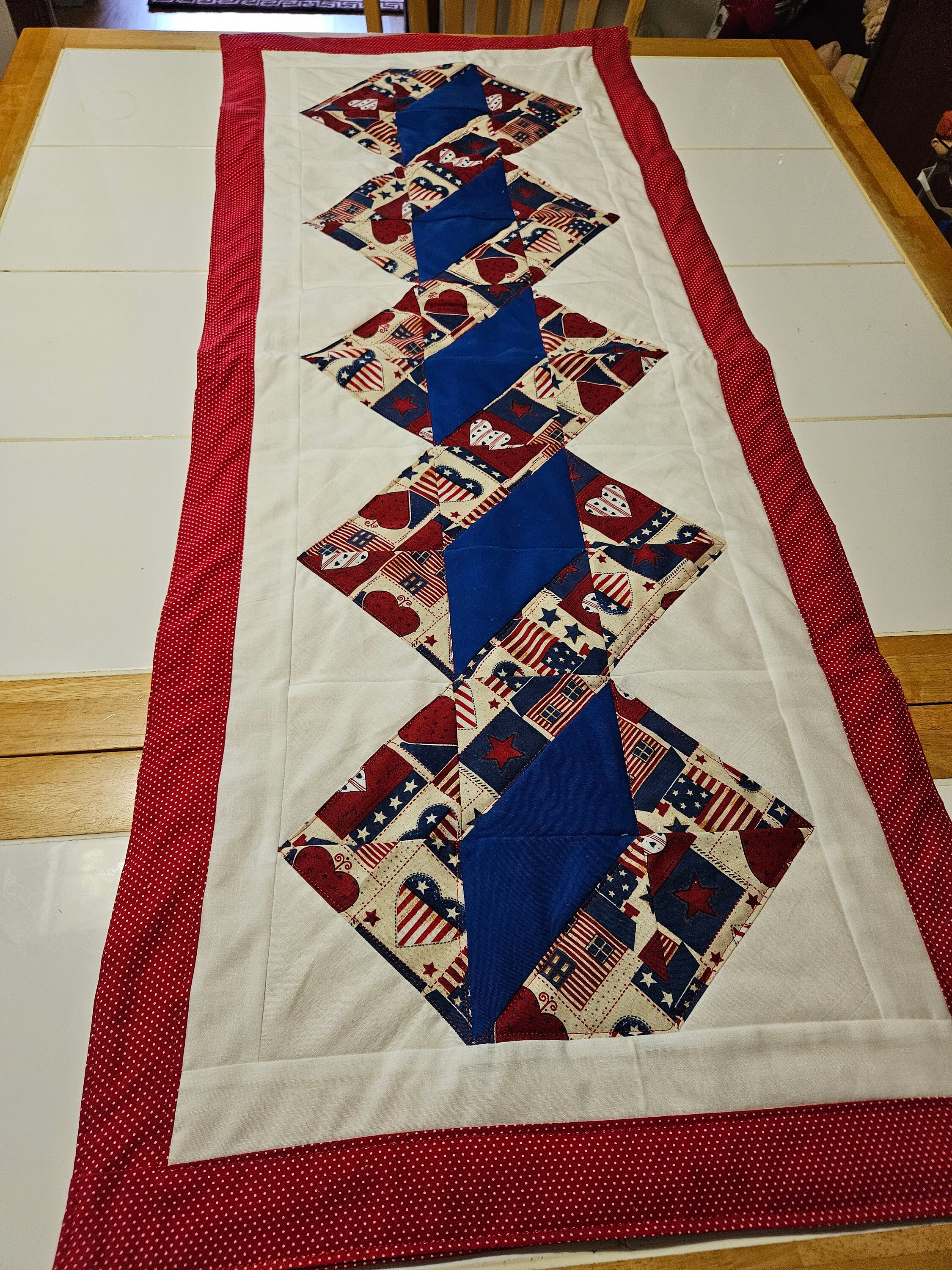 Patriotic Handmade Table Runner - Etsy