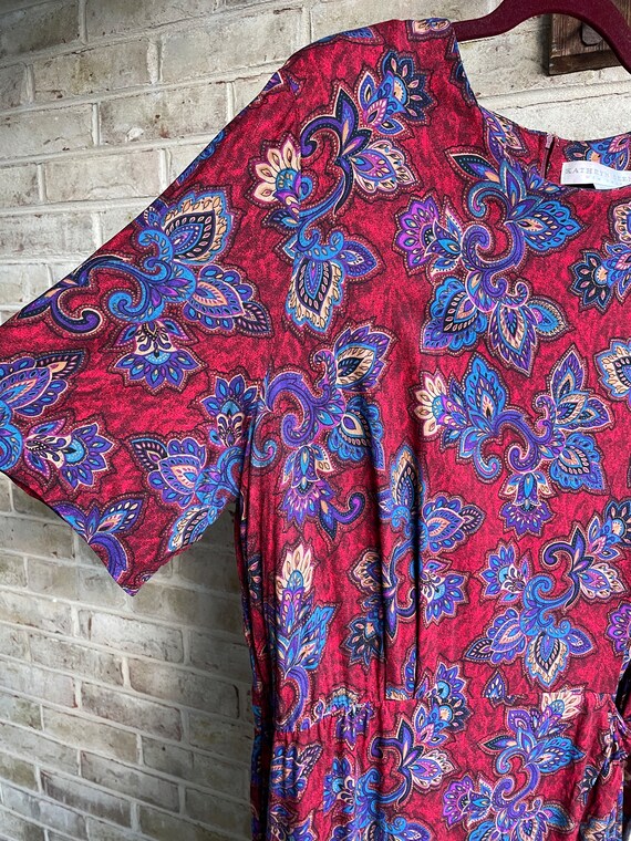Plus size vintage dress 1990 90s boho bohemian paisl… - Gem