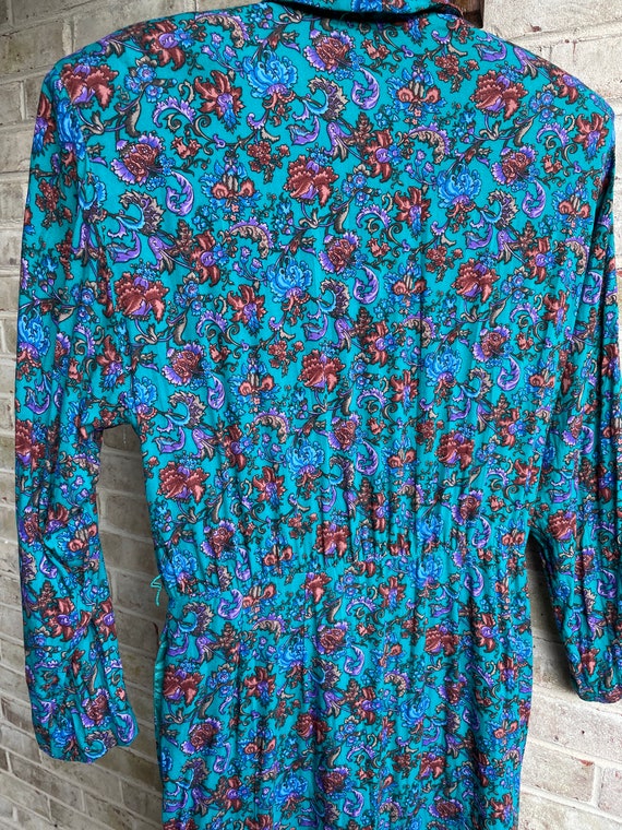 Vintage dress 1990 90s boho bohemian paisley fall fas… - Gem