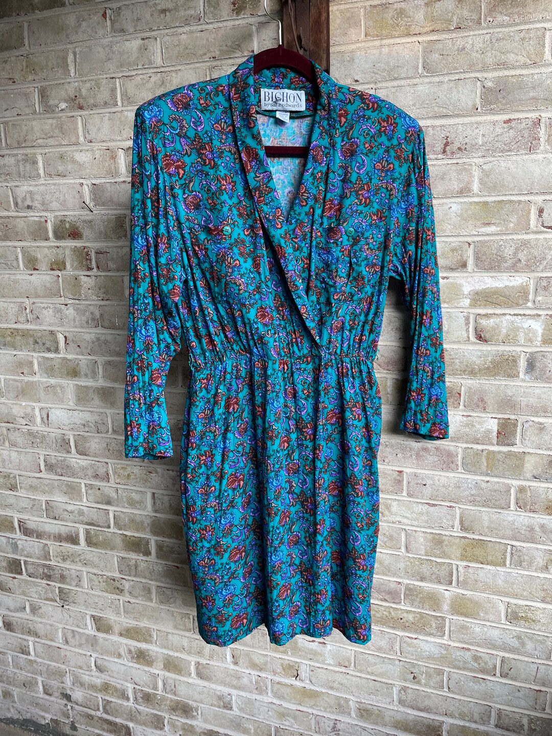 Vintage Dress 1990 90s Boho Bohemian Paisley Fall Fashion Shirt Dress ...
