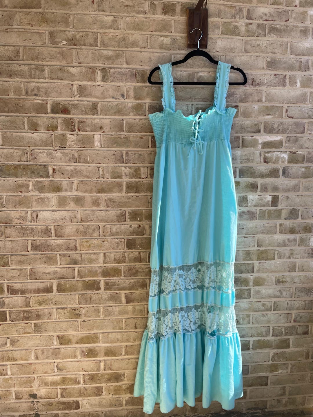 Vintage Dress 1980 80s Sundress Cotton Climax by David Howard Lace ...