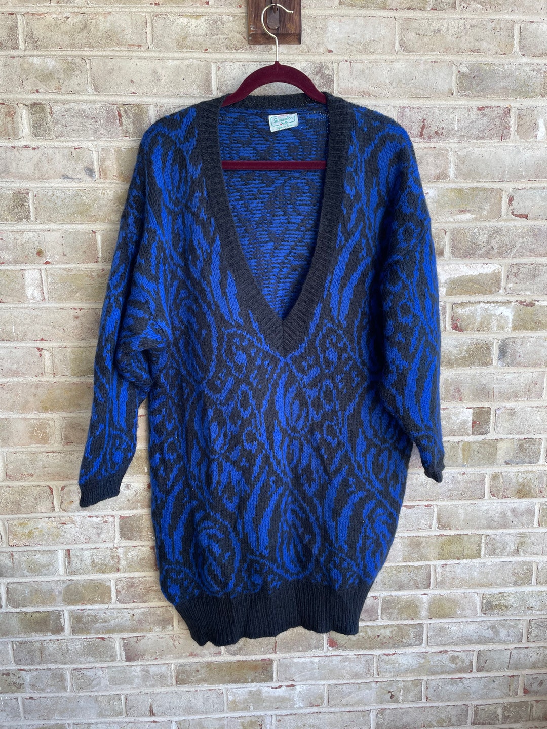 Vintage Sweater 1980 80s Benetton Oversized Sweater Sweater Dress - Etsy