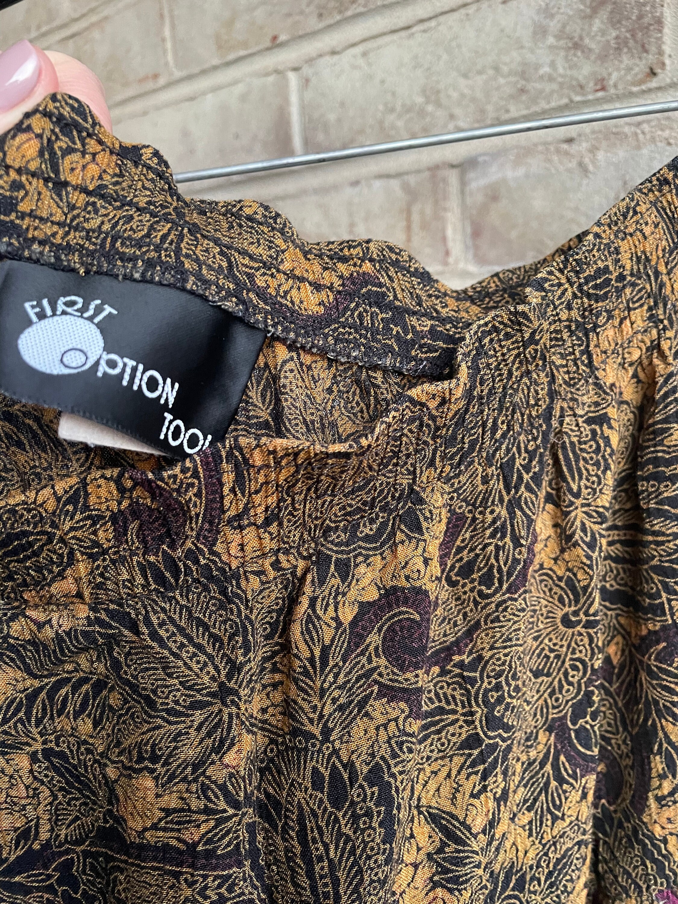 Plus Size Vintage Skirt Boho Bohemian 1990 90s Tiered Prairie Hippie ...