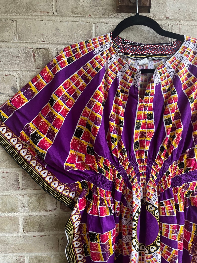 Plus Size Vintage Shirt Blouse Top Dashiki Boho Hippie Hippy Cotton Xl ...