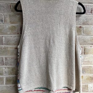 Vintage Vest 1990 90s Sweater Vest Preppy Ramie Cotton Xl Large 14 16 ...