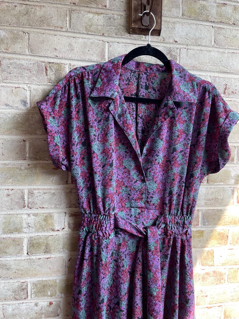 Vintage Dress 1980 80s Handmade Homemade Boho Bohemian Grapes Berries ...