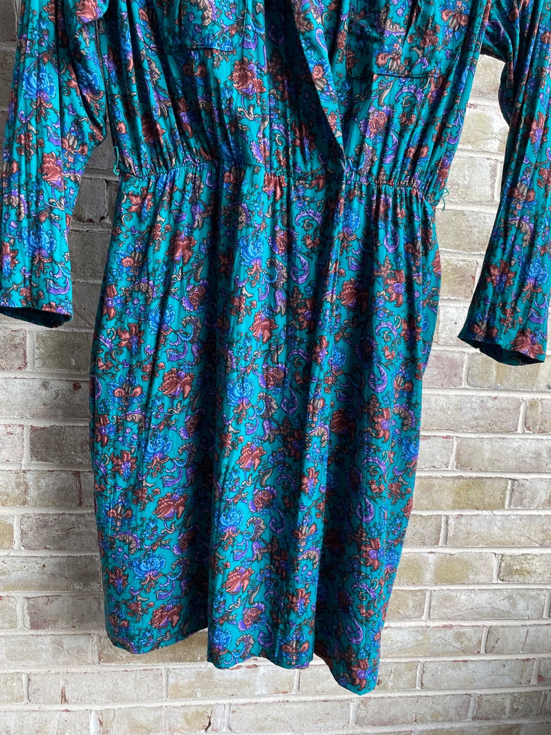 Vintage Dress 1990 90s Boho Bohemian Paisley Fall Fashion - Etsy