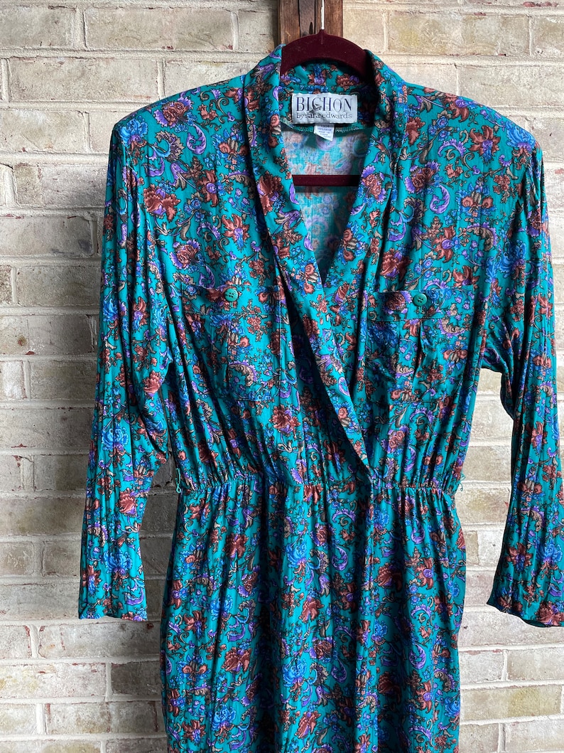 Vintage Dress 1990 90s Boho Bohemian Paisley Fall Fashion - Etsy