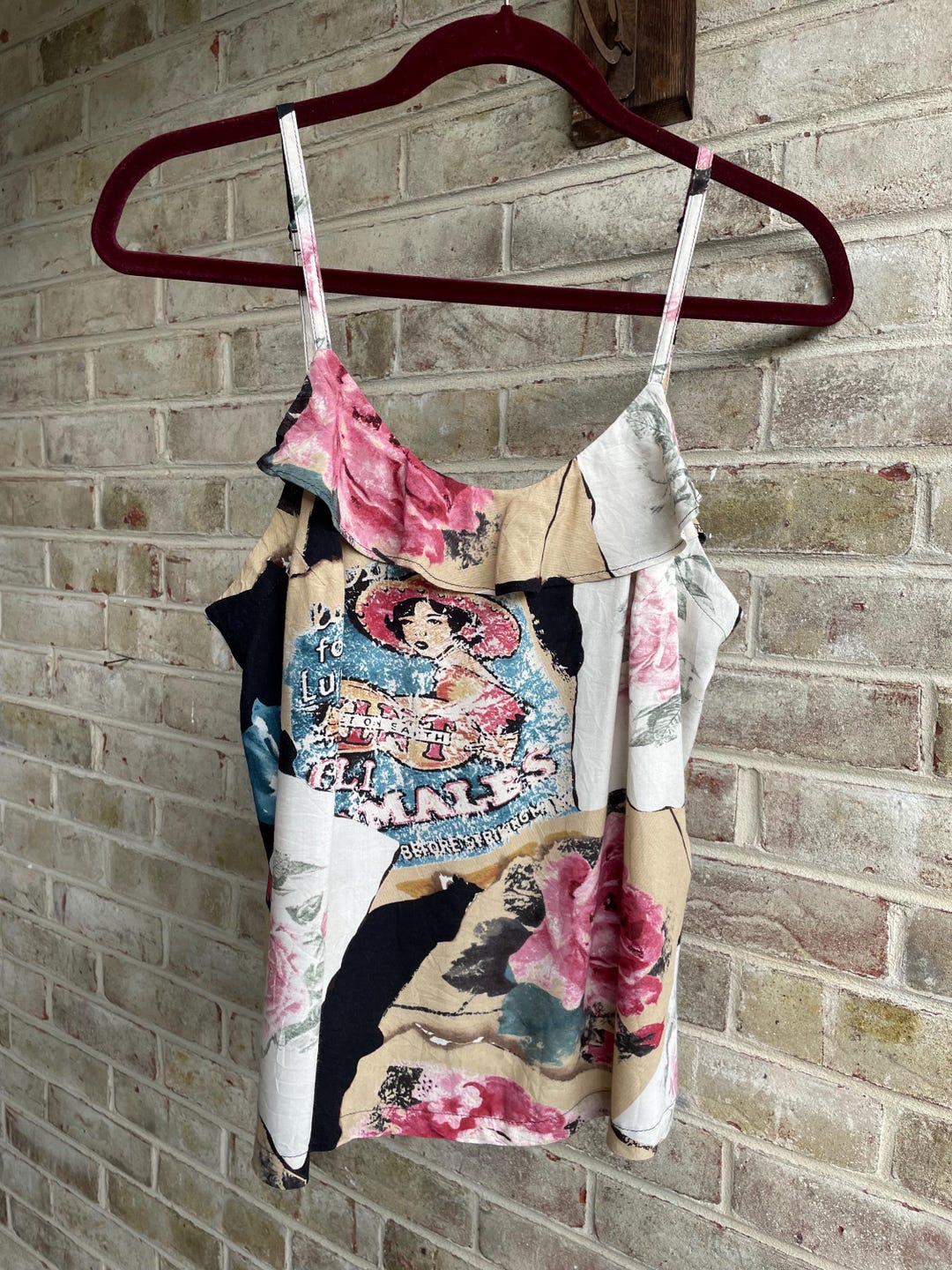 Vintage Shirt 1990 90s Tank Top Rayon Boho Bohemian Jams World Xl Large ...