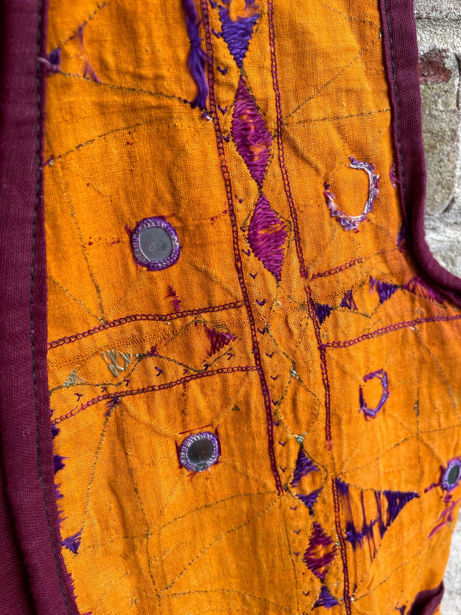Vintage Vest Thailand Mirrors Batik Dye Summer Cotton Medium Small - Etsy
