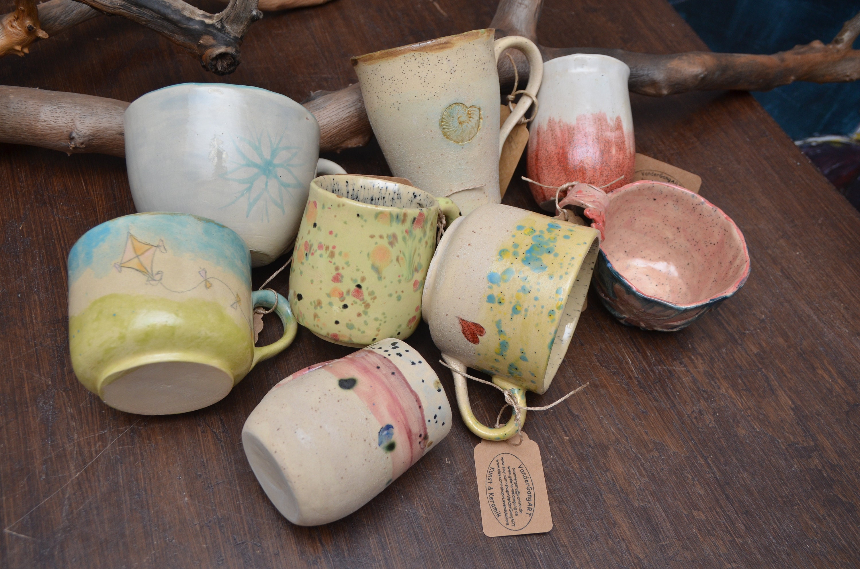 Tassen in verschiedenen Formen und Farben Kaffeetasse - Etsy.de