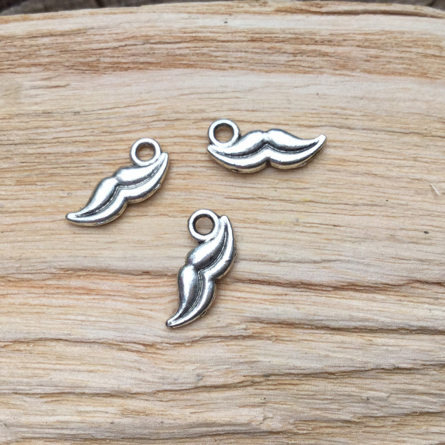 1 or 5 Silver Moustache Charm for Moustache Jewelry Moustache | Etsy