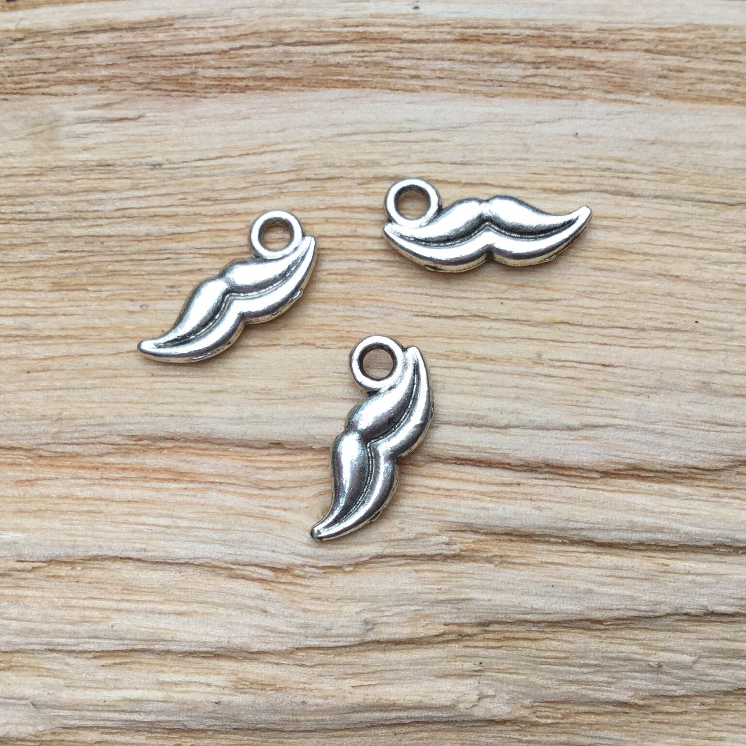 1 or 5 Silver Moustache Charm for Moustache Jewelry Moustache | Etsy