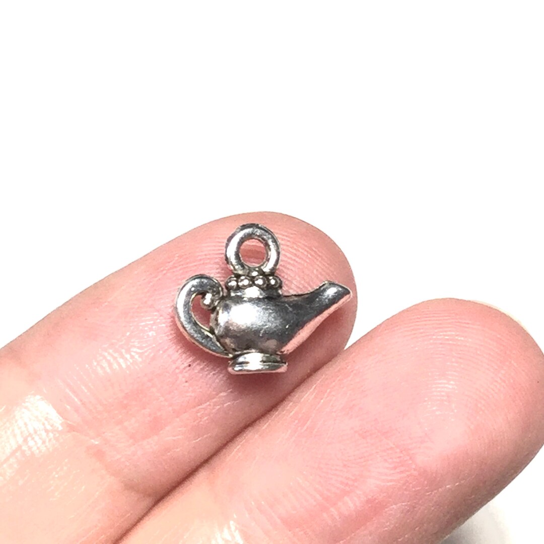 1/2/5 Silver Genie Lamp Charms; Oil Lamp Charms; for Pendant12, Jewelry ...