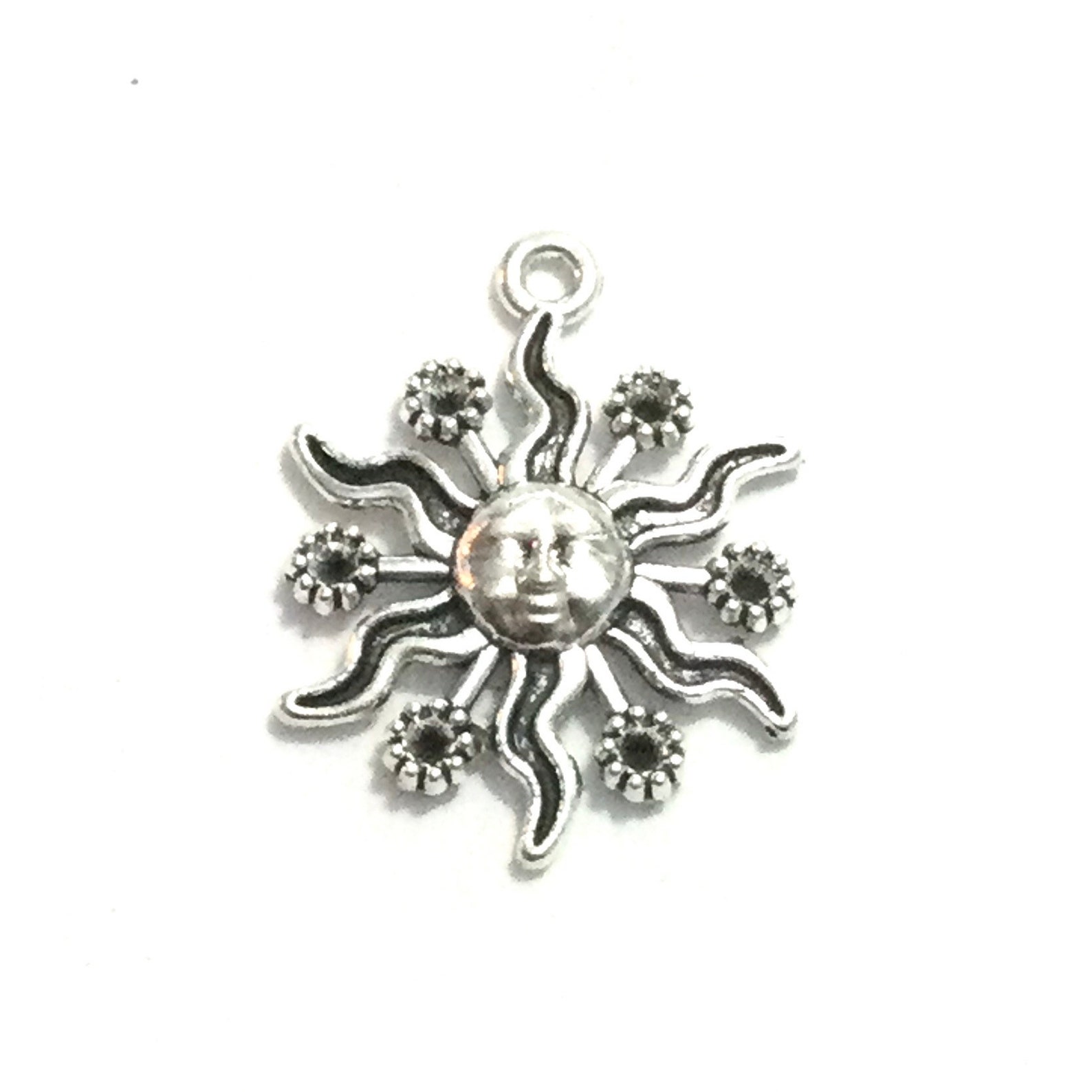 Silver Whimsical Magical Sun Charm for Sun Pendant - Etsy