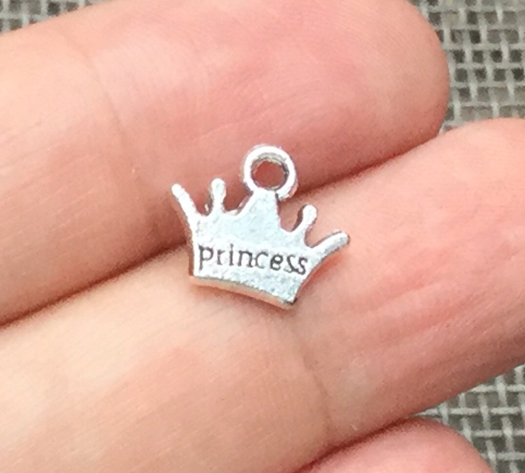 1 or 3 Silver Princess Tiara Charms for Jewelry, Keychain, or ...