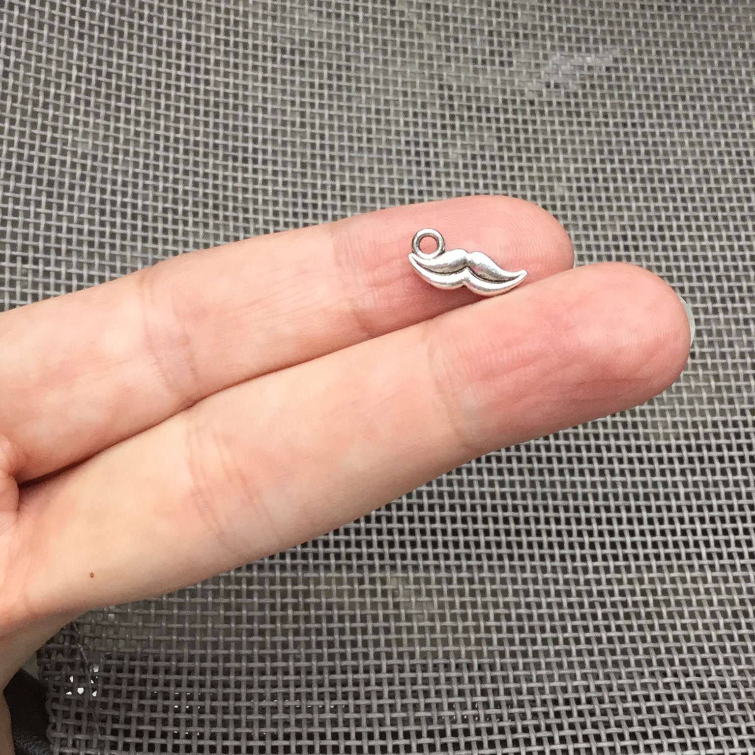 1 or 5 Silver Moustache Charm for Moustache Jewelry Moustache | Etsy