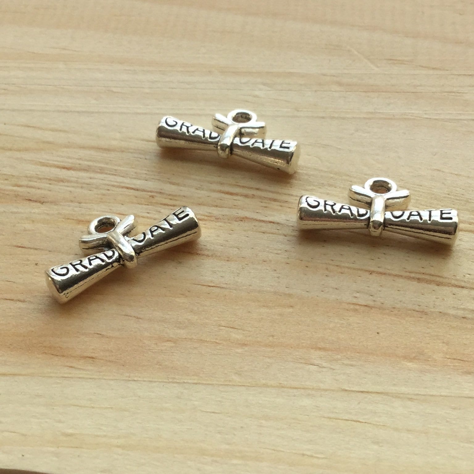 1 Silver Graduation Diploma Charm Gift for Graduate High - Etsy