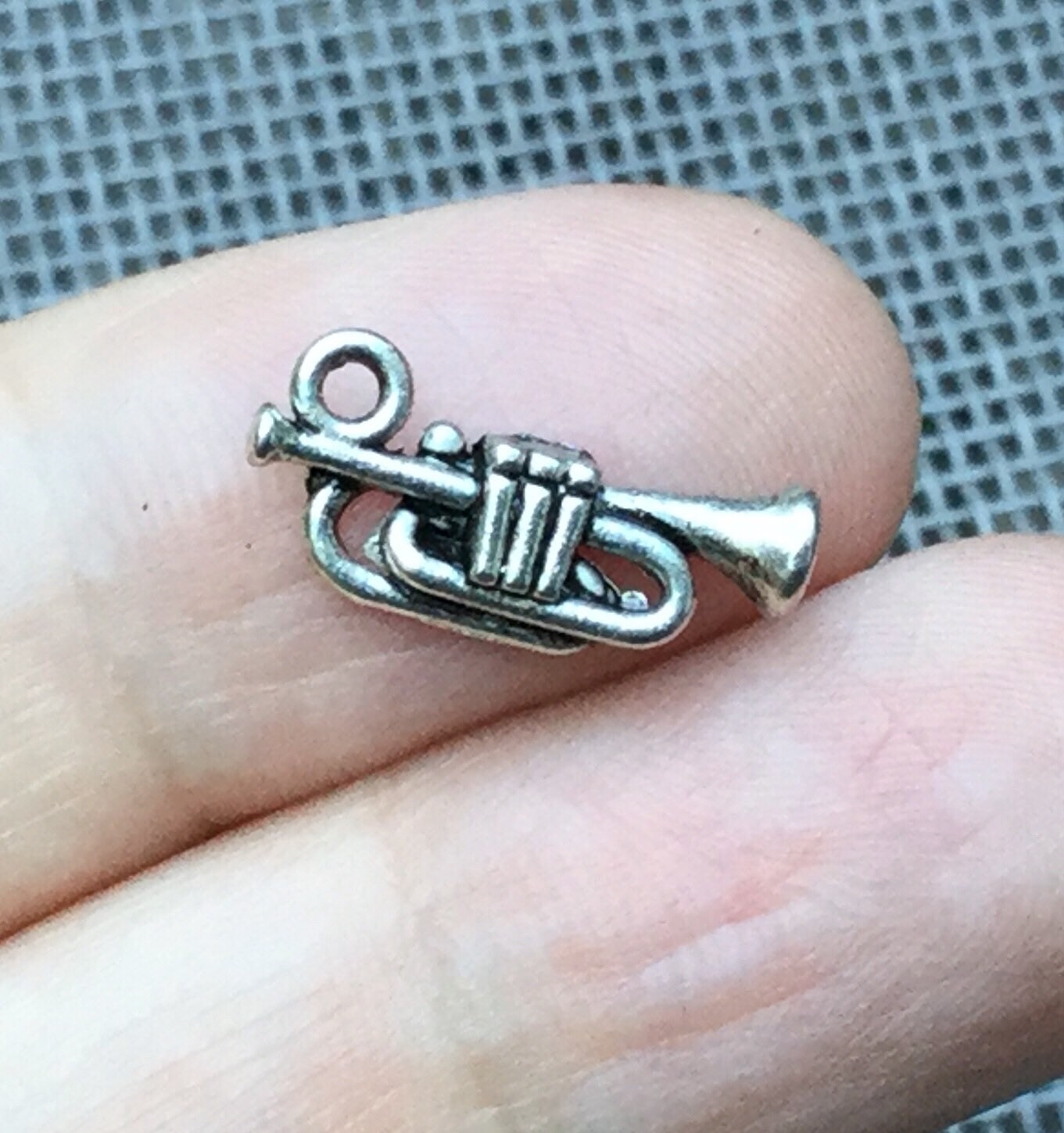 Silver Trumpet Charms for Jewellery Keychain or Accessories | Etsy