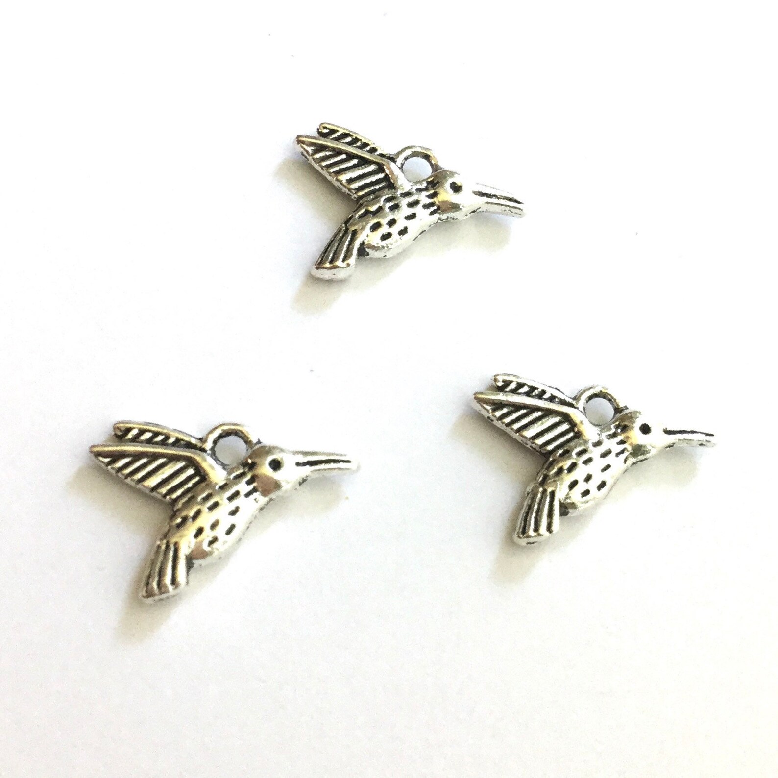 1/2/5 Silver Hummingbird Charms Hummingbird Pendants - Etsy Hong Kong