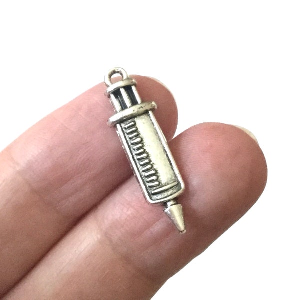 Syringe Needle Charm - Etsy