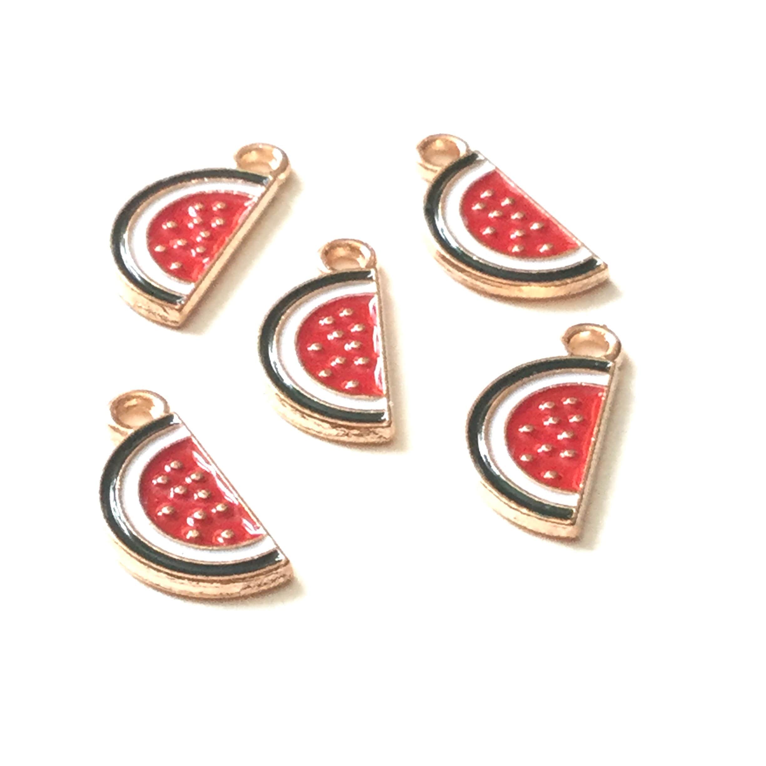 Enamel Watermelon Charms for Watermelon Jewelry and | Etsy